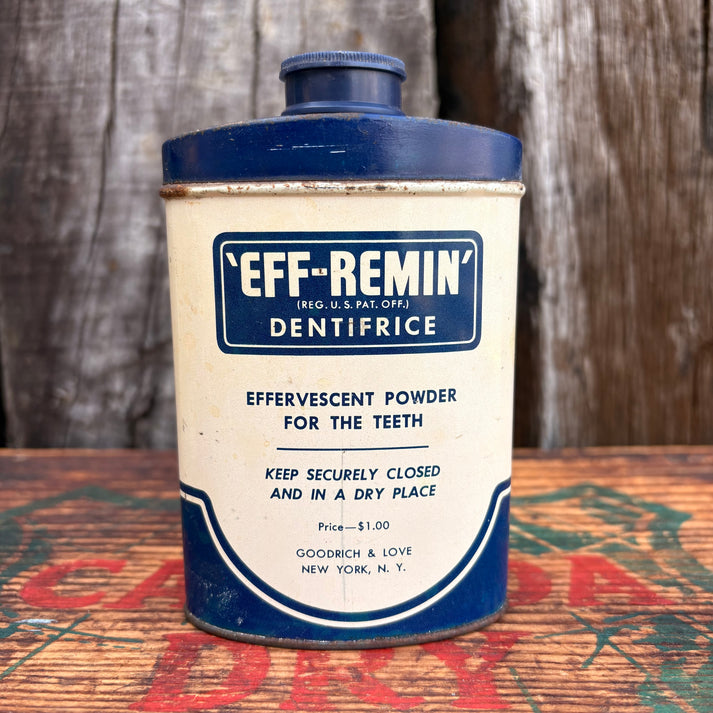 【USA vintage】Denture Powder EFF-REMIN can – 雑貨屋ポッポ
