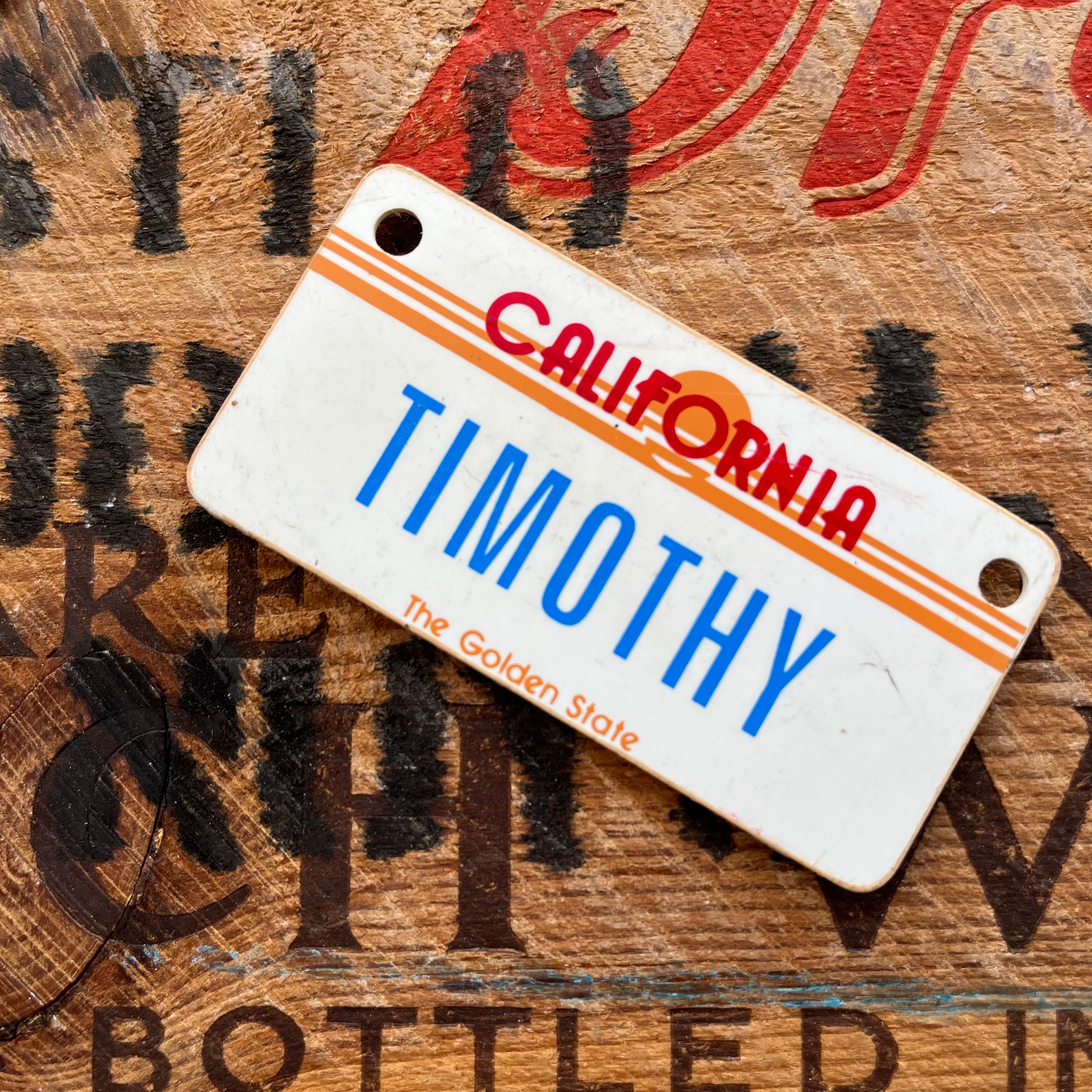 【1980’s USA vintage】Nameplate magnet TIMOTHY – 雑貨屋ポッポ
